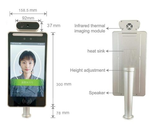 HFSecurity RA10T 10.1 Inch Face Recognition RA10T Outdoor Facial Recognition Access Control &amp; Attendance For Turnstile supplier